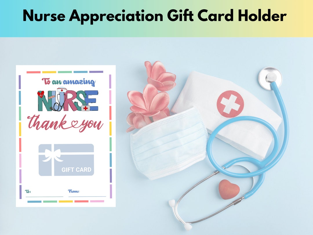 Nurse Thank You Gift Card Holder, Nurse Appreciation Gift, Thank You ...