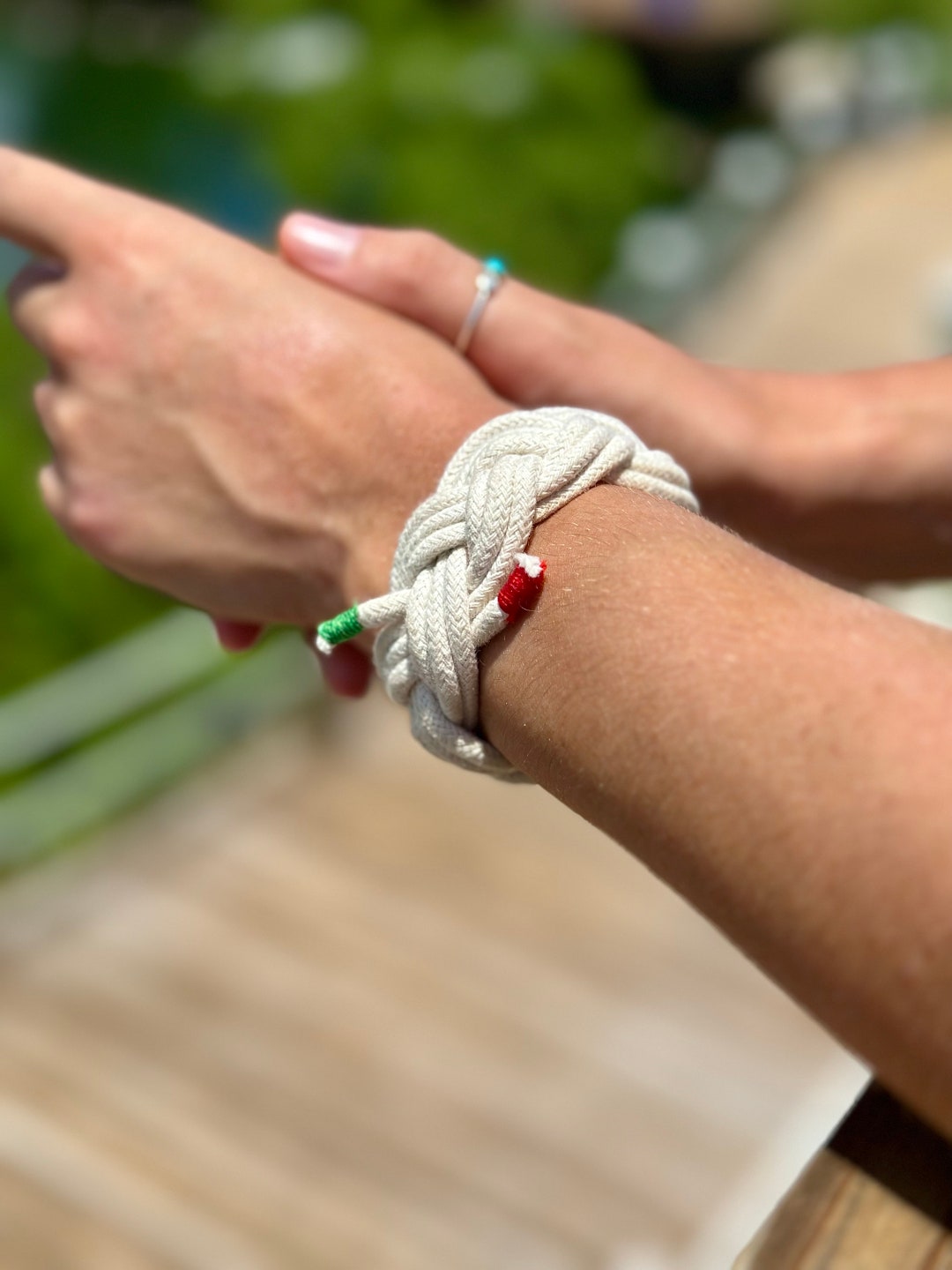 Nautical Sailors Knot Rope Bracelet With Navigation Colors - Etsy