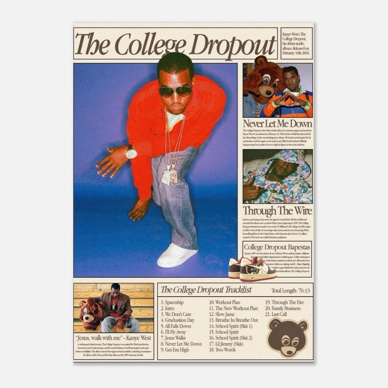 The College Dropout Poster - Etsy