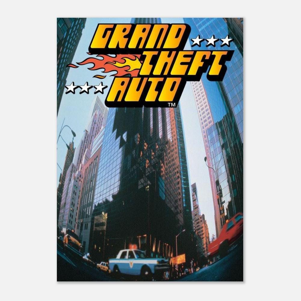 Grand Theft Auto Poster - Etsy Grand Theft Auto Poster - Etsy