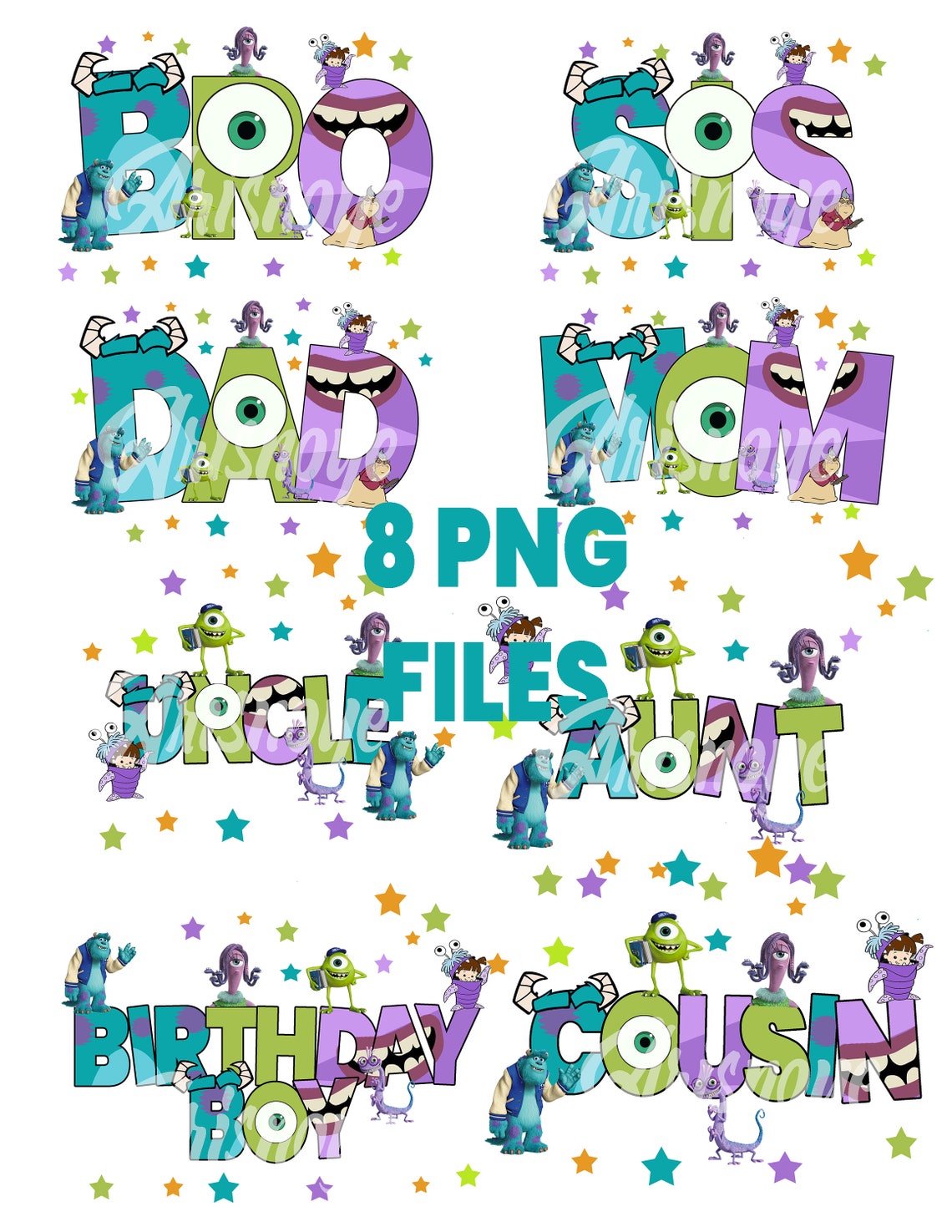 Monster University 8 Png Files - Etsy Monster University 8 Png Files - Etsy