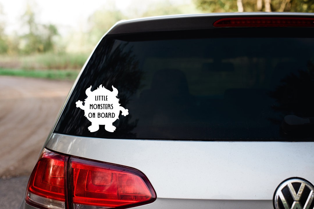 Little Monsters on Board Vinyl Decal, Bumper Stickers, Decal White - Etsy