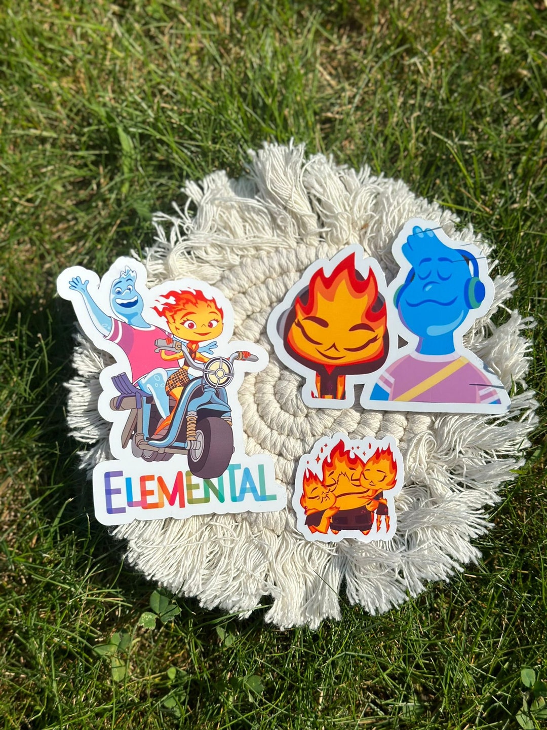 Elemental Stickers / Pegatinas Elemental / Cartoon Sticker/ Set of 3 ...