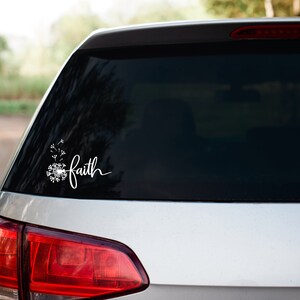White Faith Decal Vinyl, Christian Decal Vinyl, Bumper Sticker - Etsy