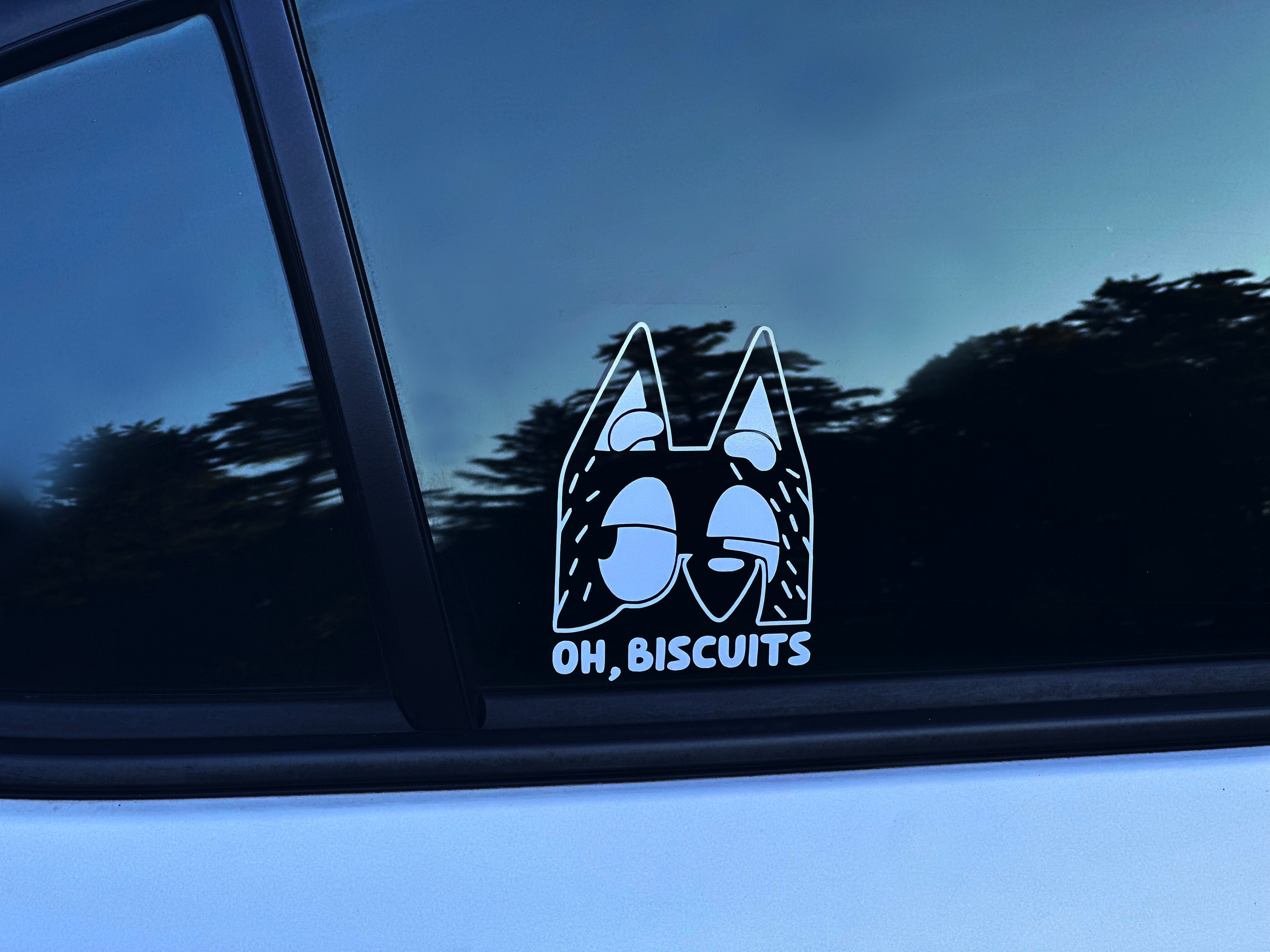 Oh, Biscuits Decal / Decal Blue / Sticker for Bumper / Decal White ...