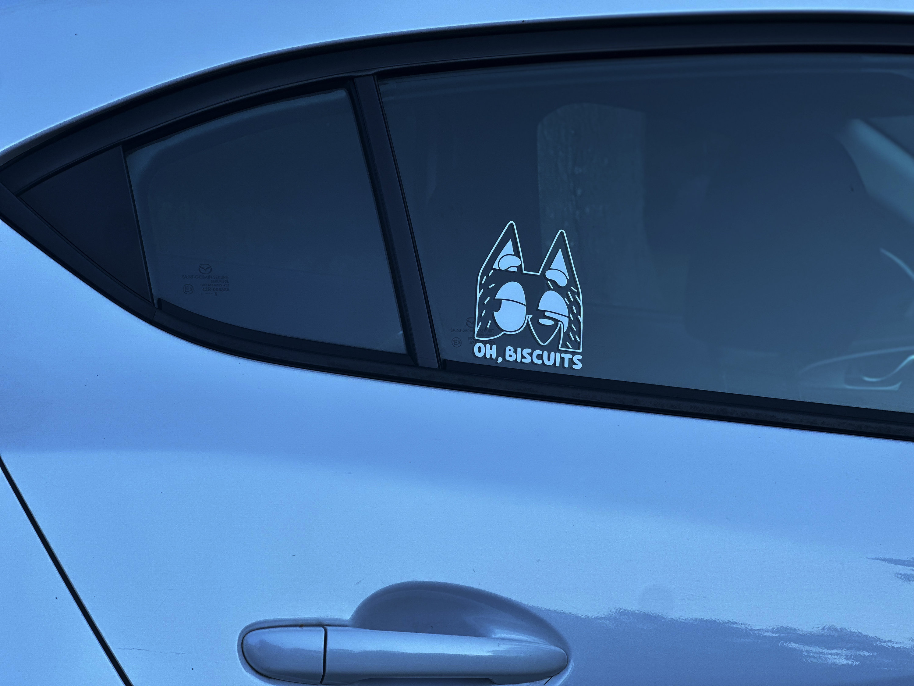 Oh, Biscuits Decal / Decal Blue / Sticker for Bumper / Decal White ...