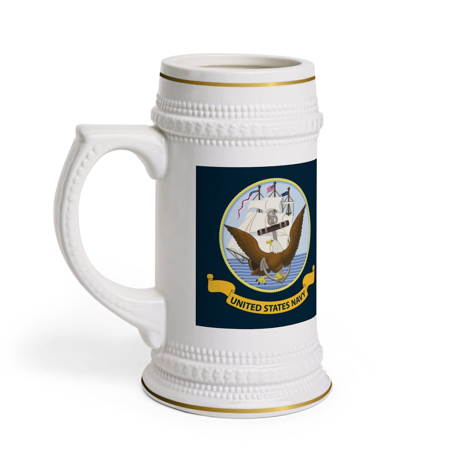 U.S. Navy Flag Beer Stein Mug Navy Beer Stein Naval Academy - Etsy