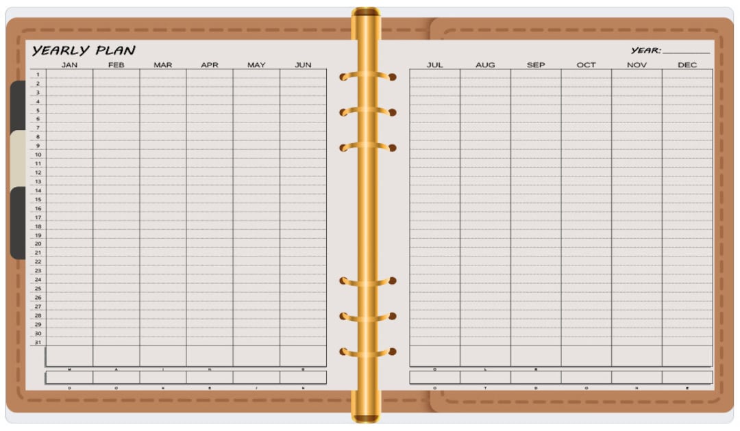 Yearly Planner, Annual Planner, Printable Yearly, Year Planner, Yearly ...