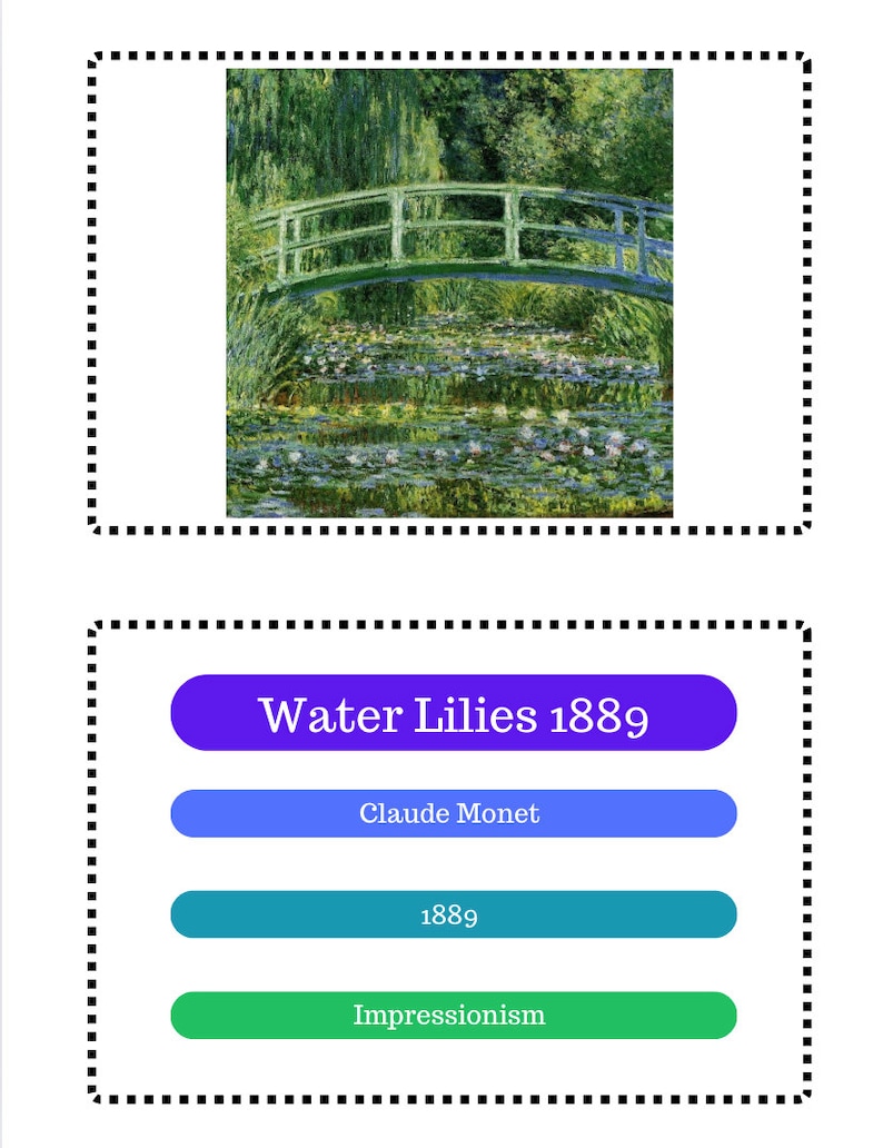 Famous Paintings Flashcards, 50 Paintings Everyone Should Know, Digital ...