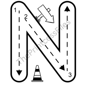 Printable Letter Tracing Maps, Learning While Playing, Letter Roads ...