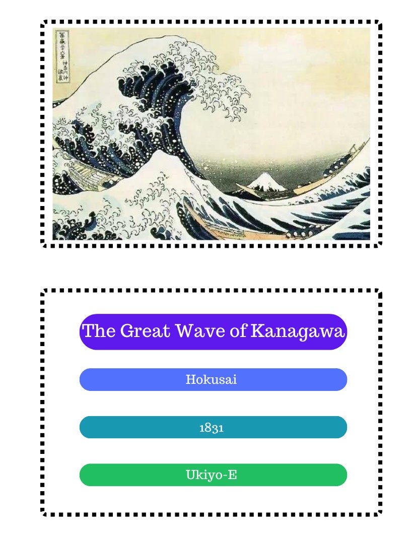 Famous Paintings Flashcards, 50 Paintings Everyone Should Know, Digital ...