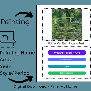 Famous Paintings Flashcards, 50 Paintings Everyone Should Know, Digital ...