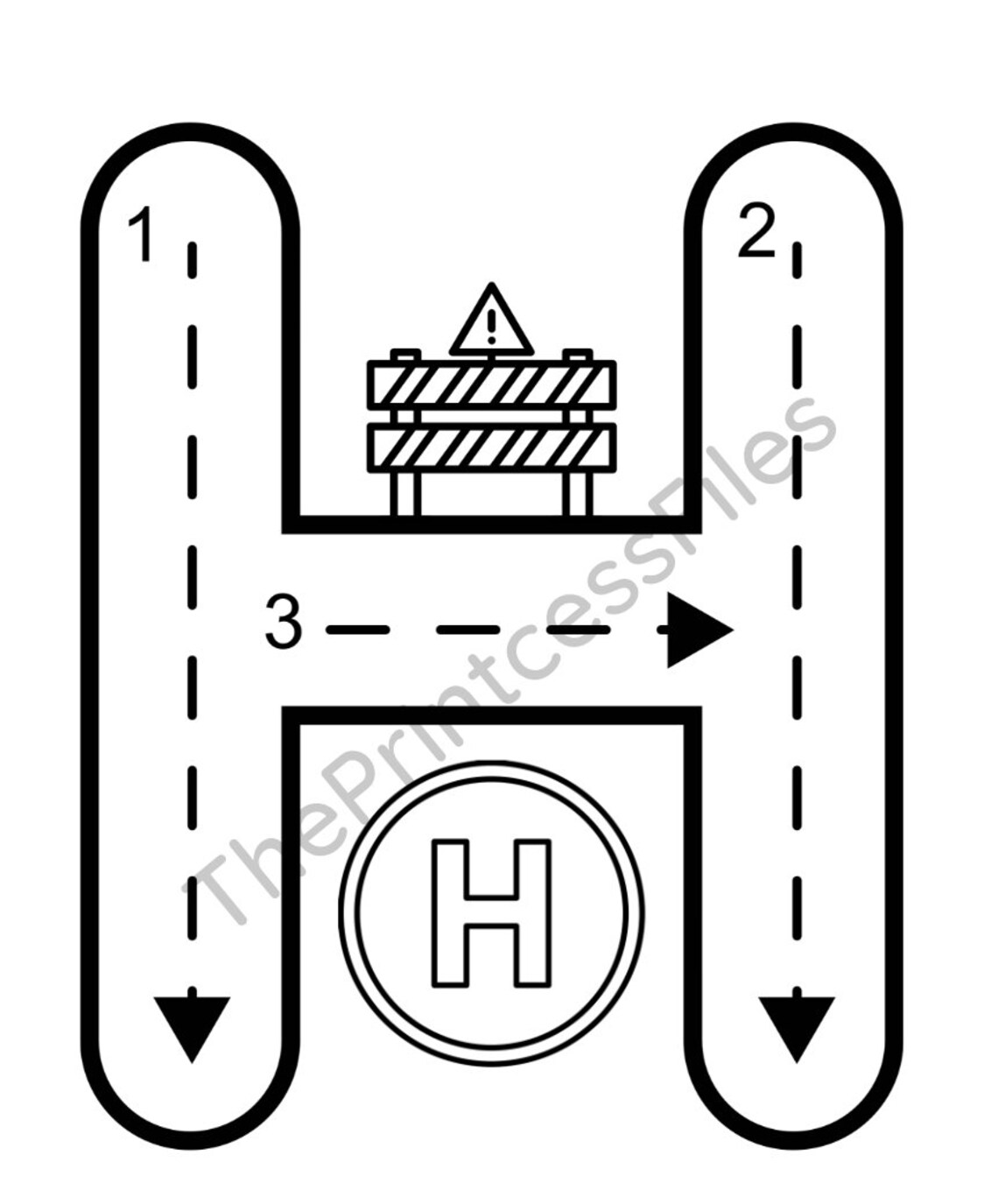 Printable Letter Tracing Maps, Learning While Playing, Letter Roads ...