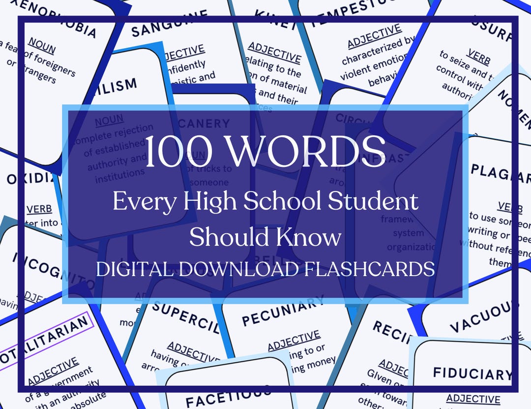 100 Words Every High School Student Should Know, SAT ACT Vocabulary ...