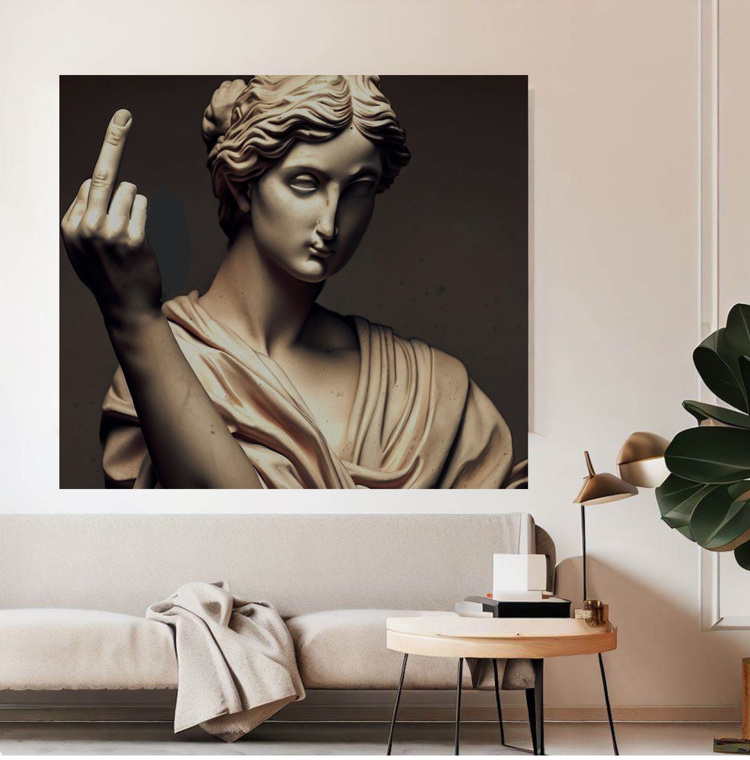 Enchanting Middle Finger Statue -digital Art Download Whimsical and ...
