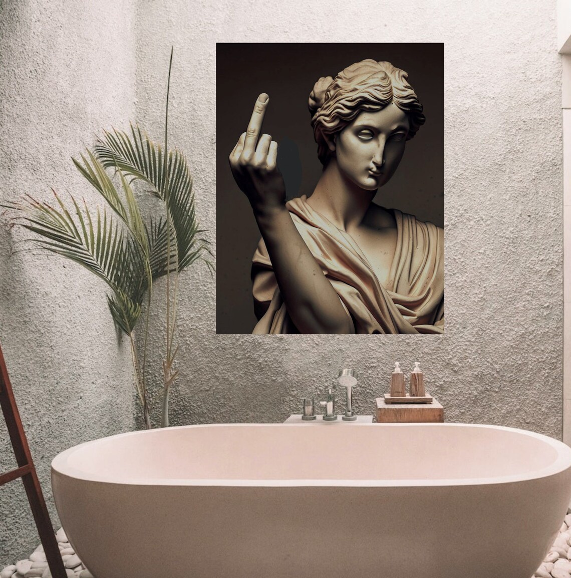 Enchanting Middle Finger Statue -digital Art Download Whimsical and ...