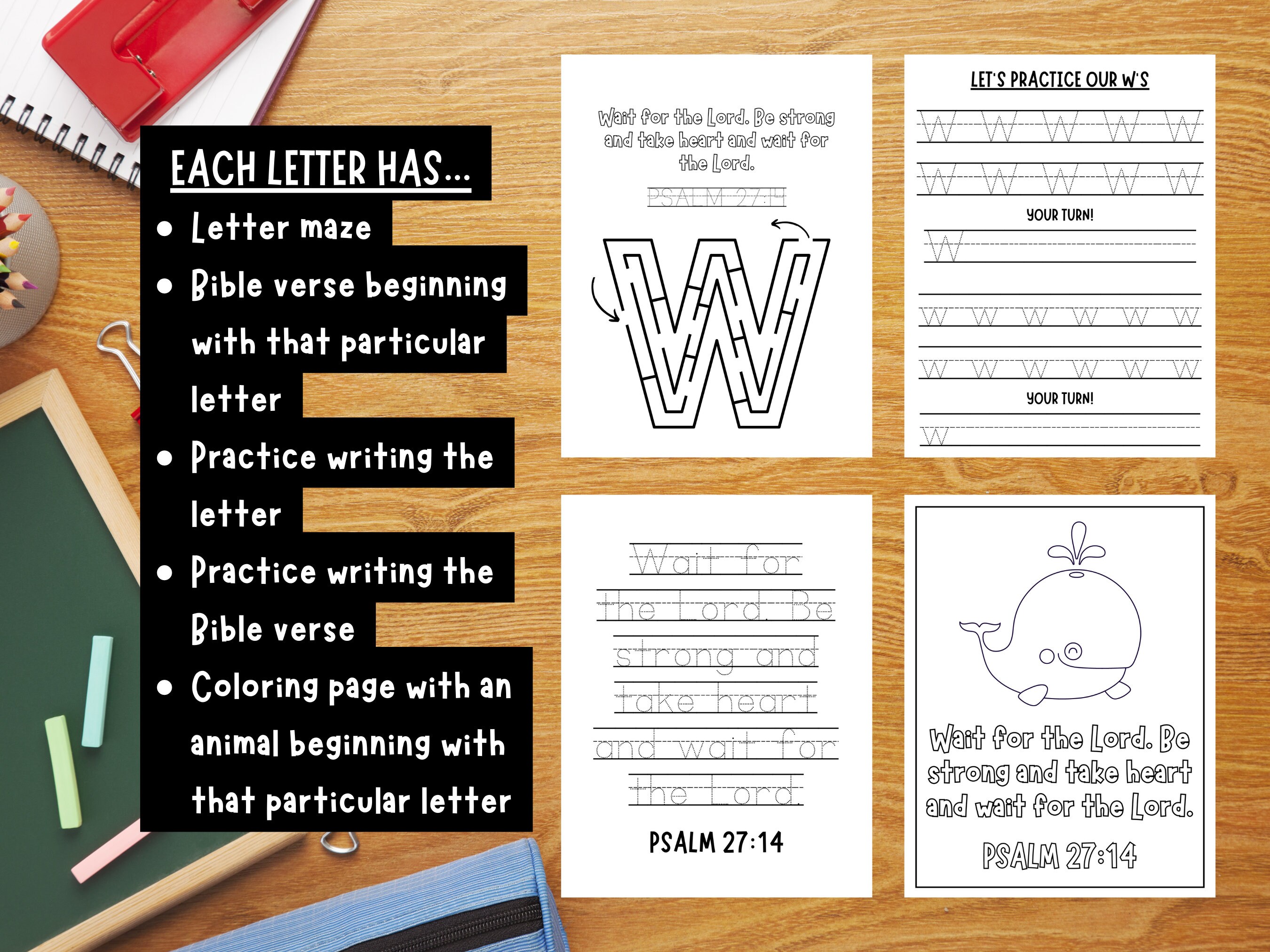 Faithful Abc's Bible Verse Adventure for Kids Coloring Pages Worksheet ...