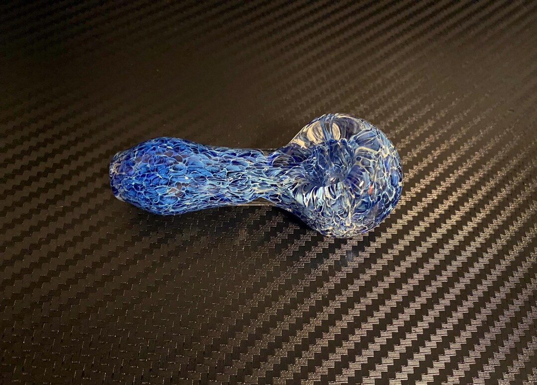 Blue Glass Pipe, Handmade Glass Pipe, Tobacco Pipe, Smoking Pipe ...