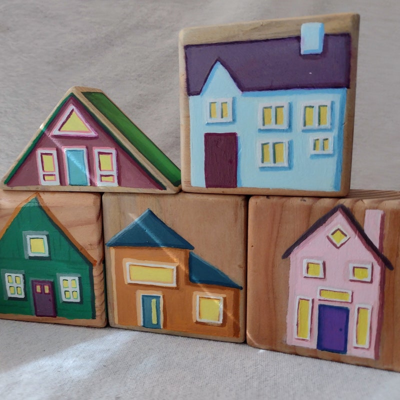 Painted Blocks - Etsy