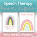 Boho Rainbow Speech Room Decor BIG Bundle- Back to School Ready! - Etsy