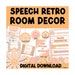 Retro/groovy Speech Therapy Decor for Speech Therapy Room Wall Signs ...
