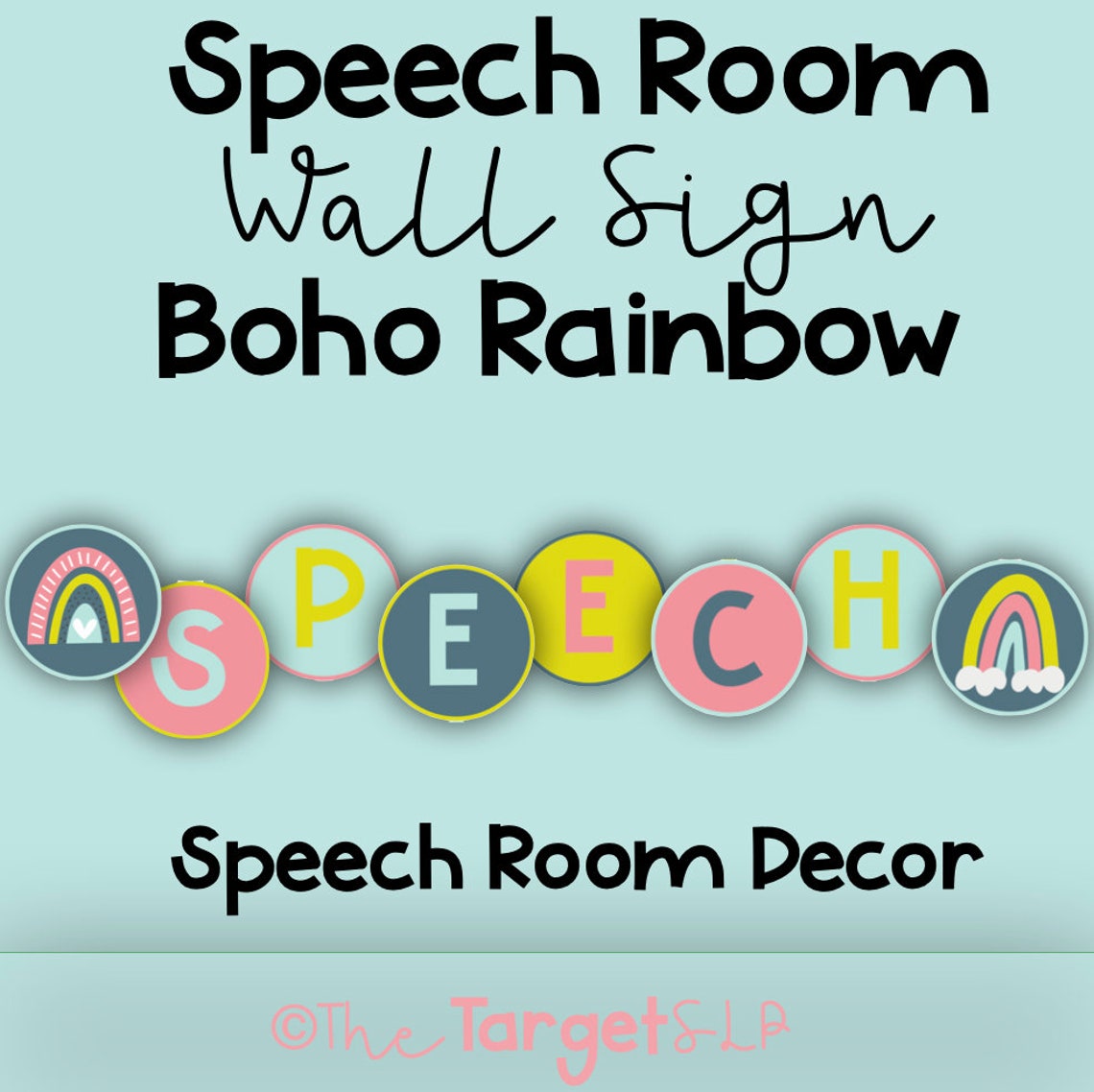 Boho Rainbow Speech Room Decor BIG Bundle- Back to School Ready! - Etsy