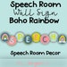 Boho Rainbow Speech Room Decor BIG Bundle- Back to School Ready! - Etsy