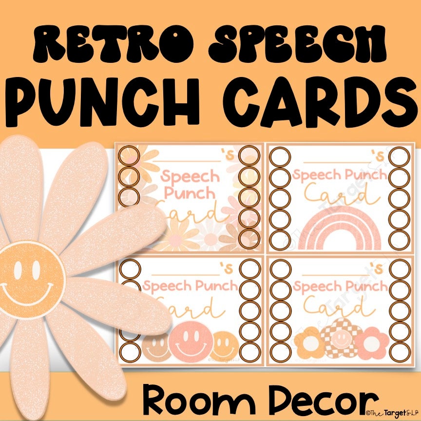 Retro/groovy Speech Therapy Decor for Speech Therapy Room- Wall Signs ...