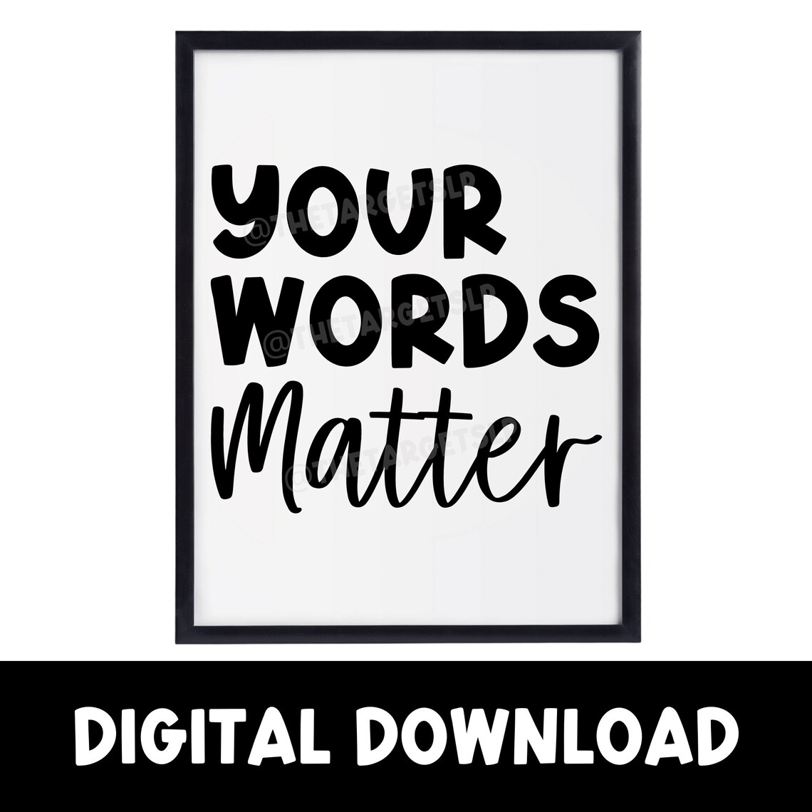 Your Words Matter SVG -DIY Speech Therapy Shirts, Signs, Posters, Totes ...