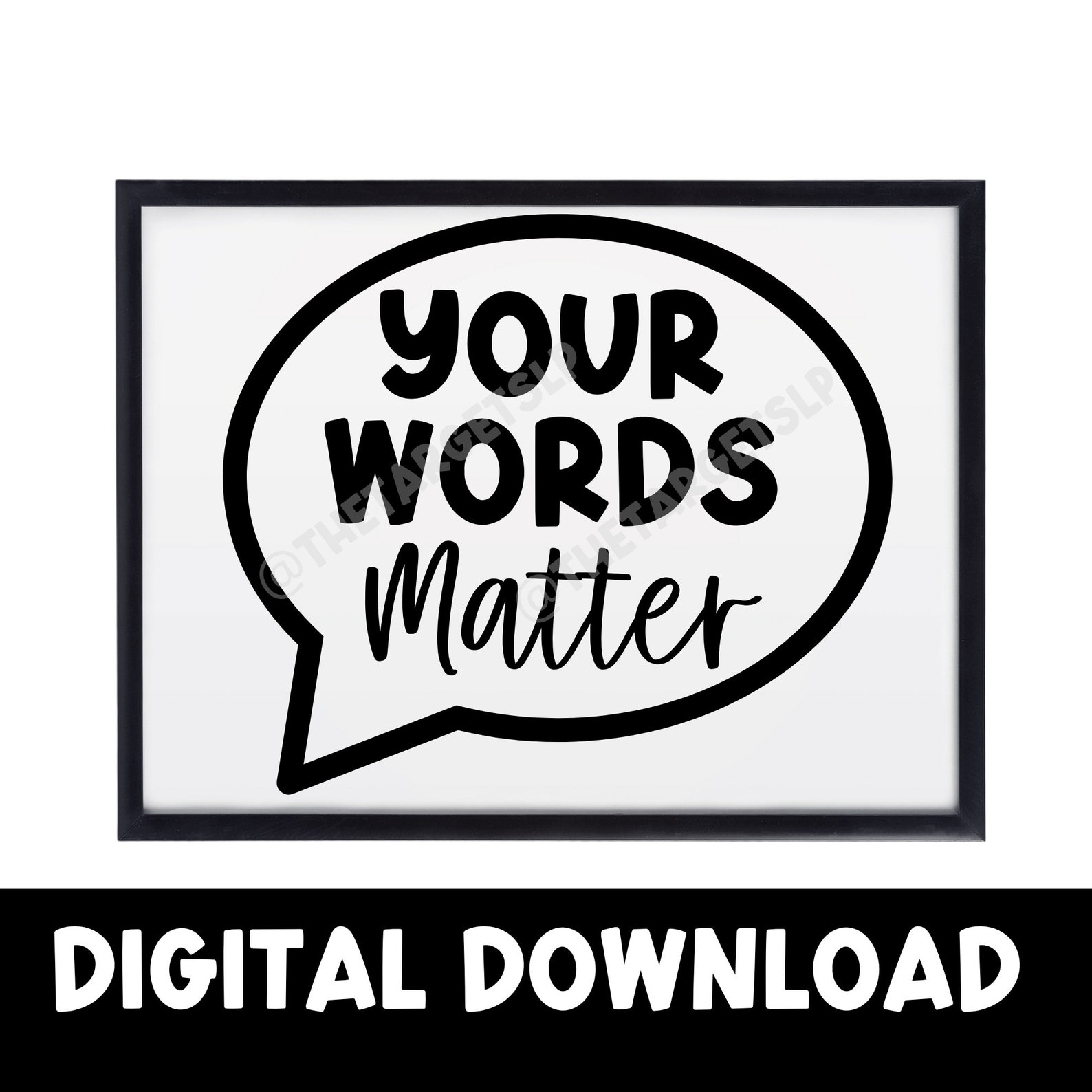Your Words Matter Speech Bubble Svg/png -DIY Speech Therapy Shirts ...