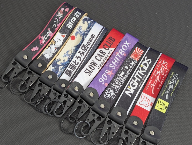 JDM Embroidered Keystraps - Racing Nismo JDM Waves Keychain Jet Tag - Etsy