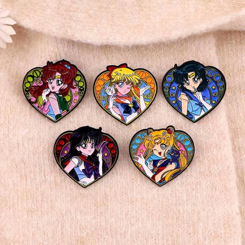 Sailor Moon Brooch Pins - Etsy
