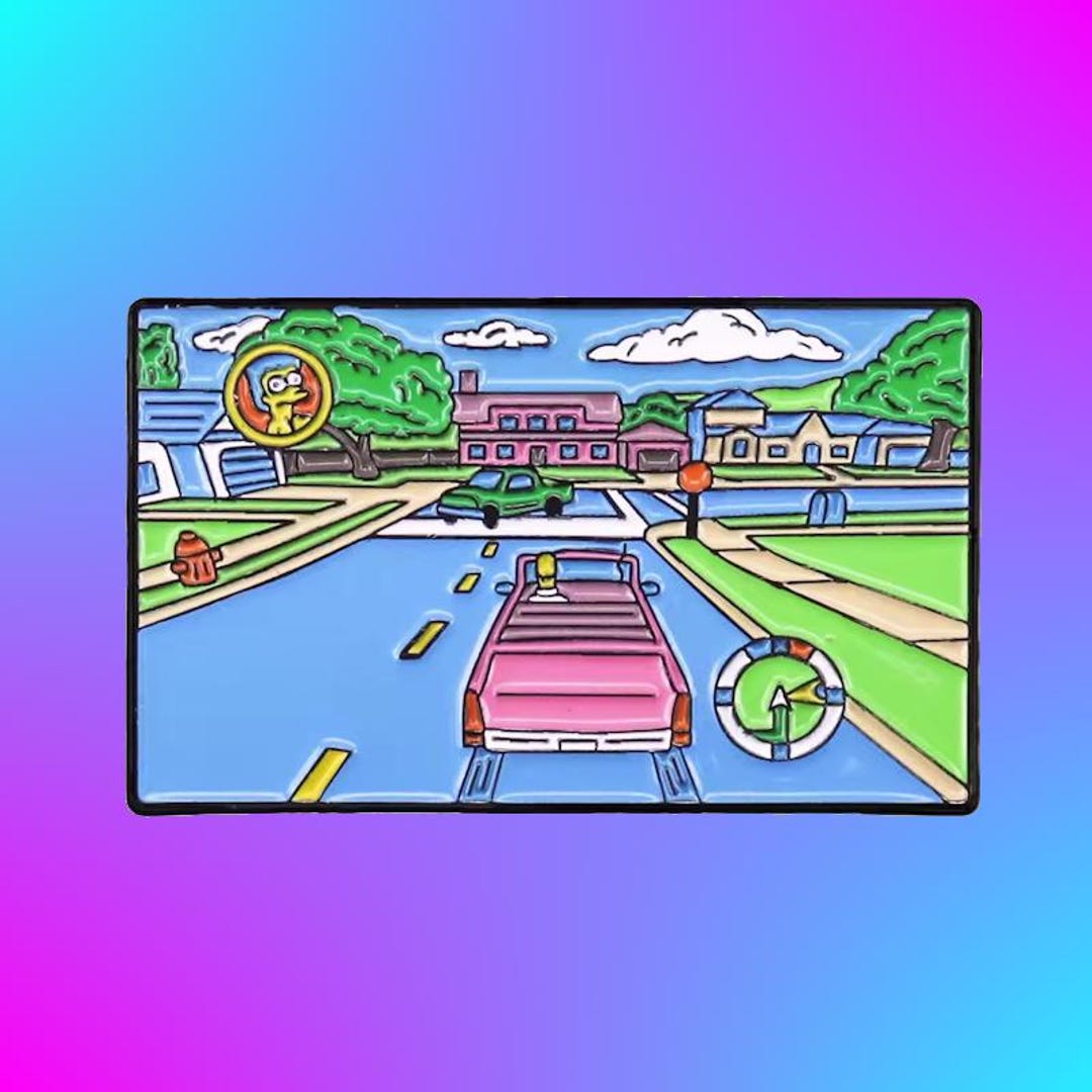 Simpsons Hit and Run Pin - Simpsons Game Enamel Pin - Etsy