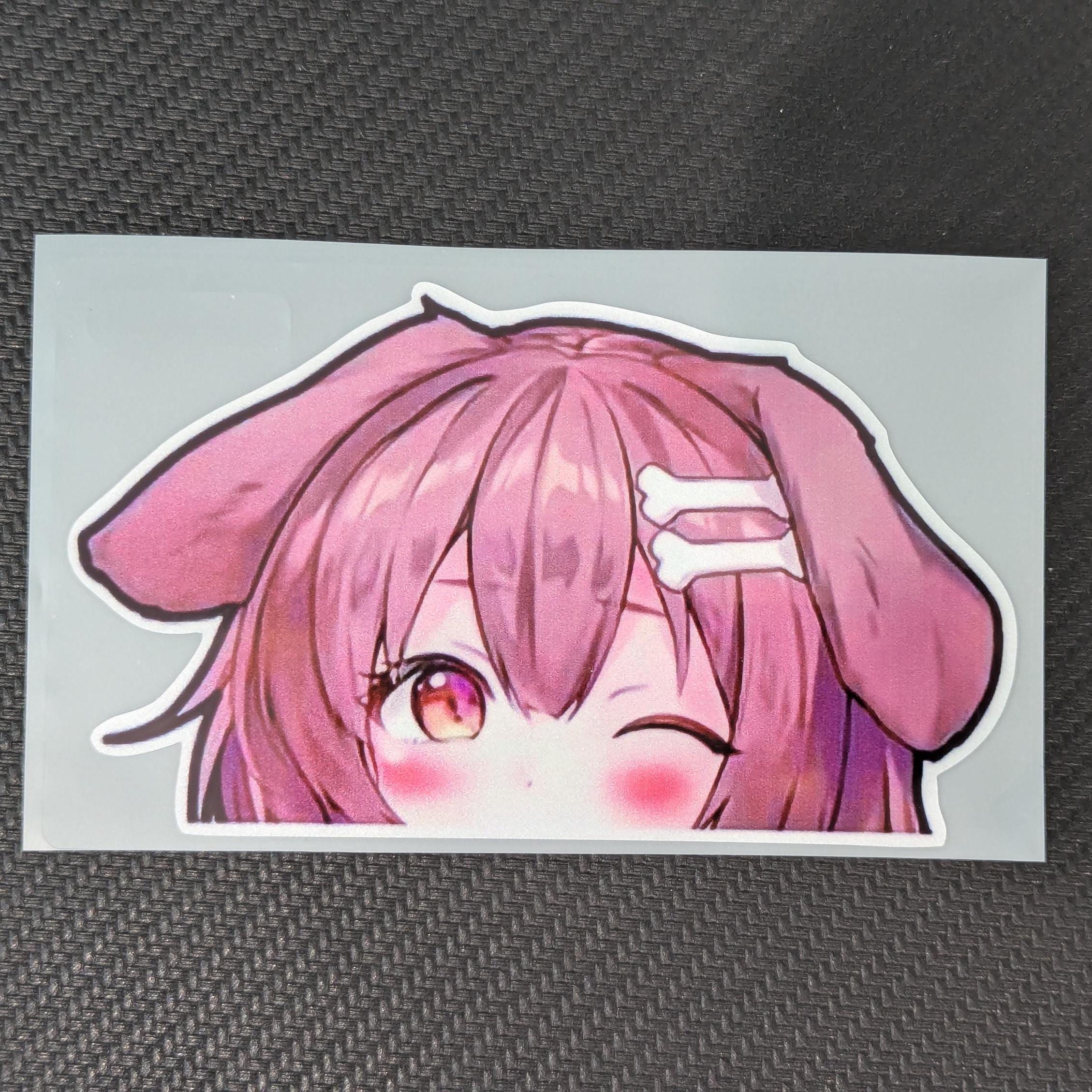 Cute Anime Girl Car Stickers - Cute Cat Girl Dog Girl Bunny Girl JDM ...