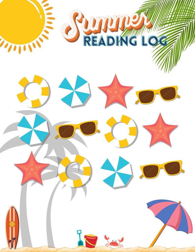 Summer Reading Charts for Kids INSTANT DOWNLOAD Reading - Etsy