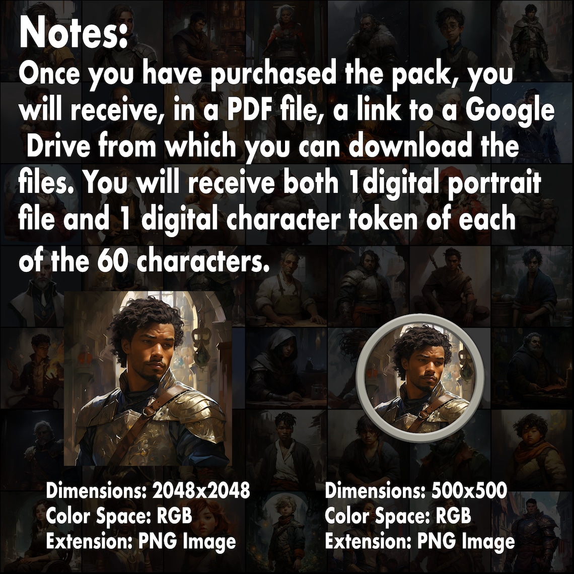 Assorted Heroes and Npcs Pack 1: 60 Heroes, NPC Illustrations ...