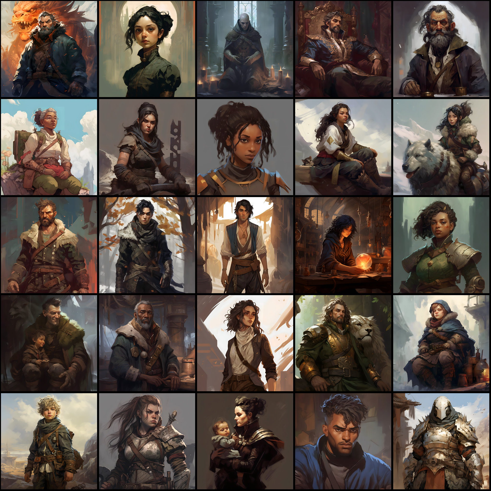 TTRPG Character Art: 60 Heroes and Npcs - Digital Tokens (instant ...