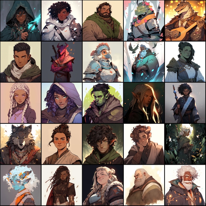 Assorted Heroes and Npcs - Anime Style Pack 1: 60 Heroes, NPC ...