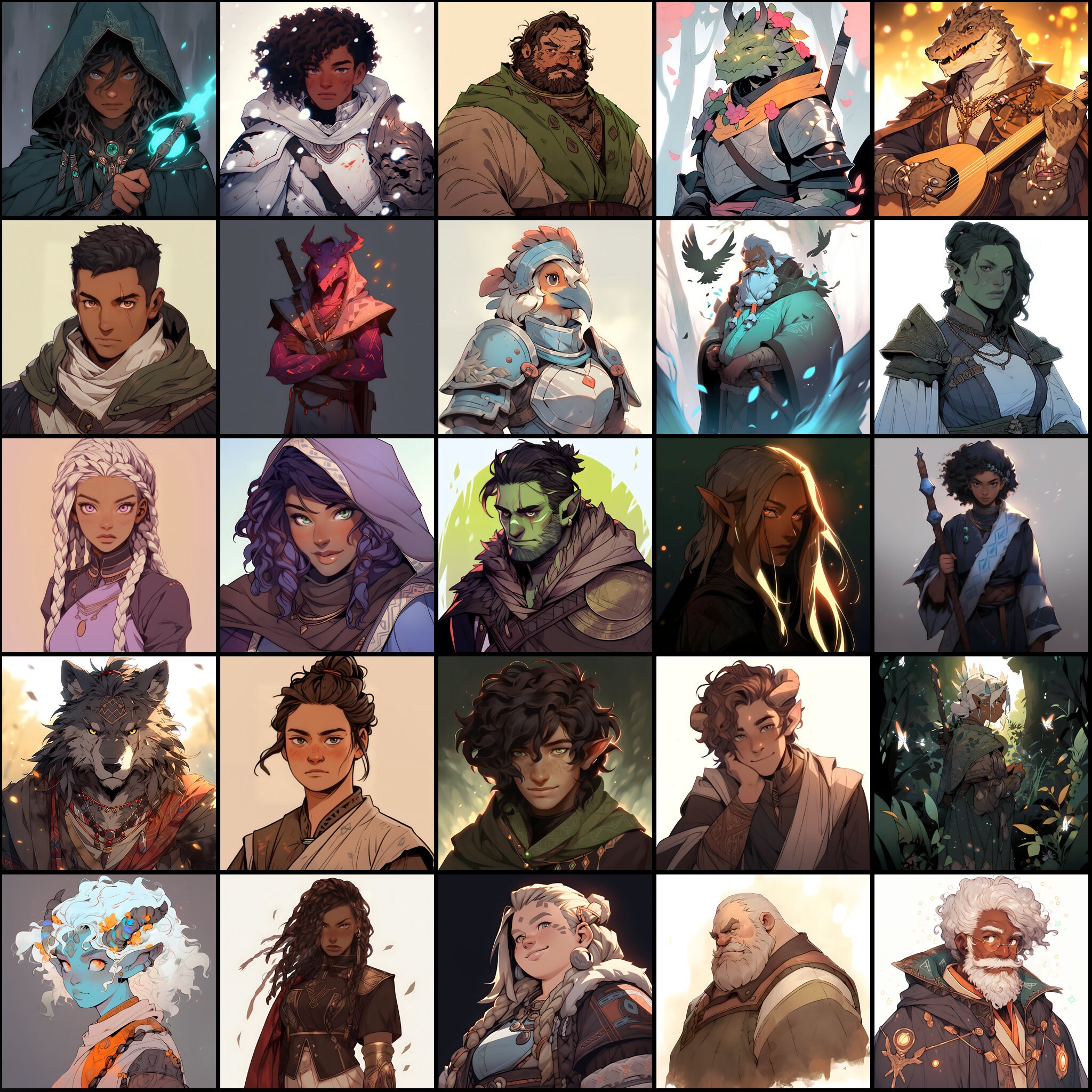 Assorted Heroes and Npcs - Anime Style Pack 1: 60 Heroes, NPC ...