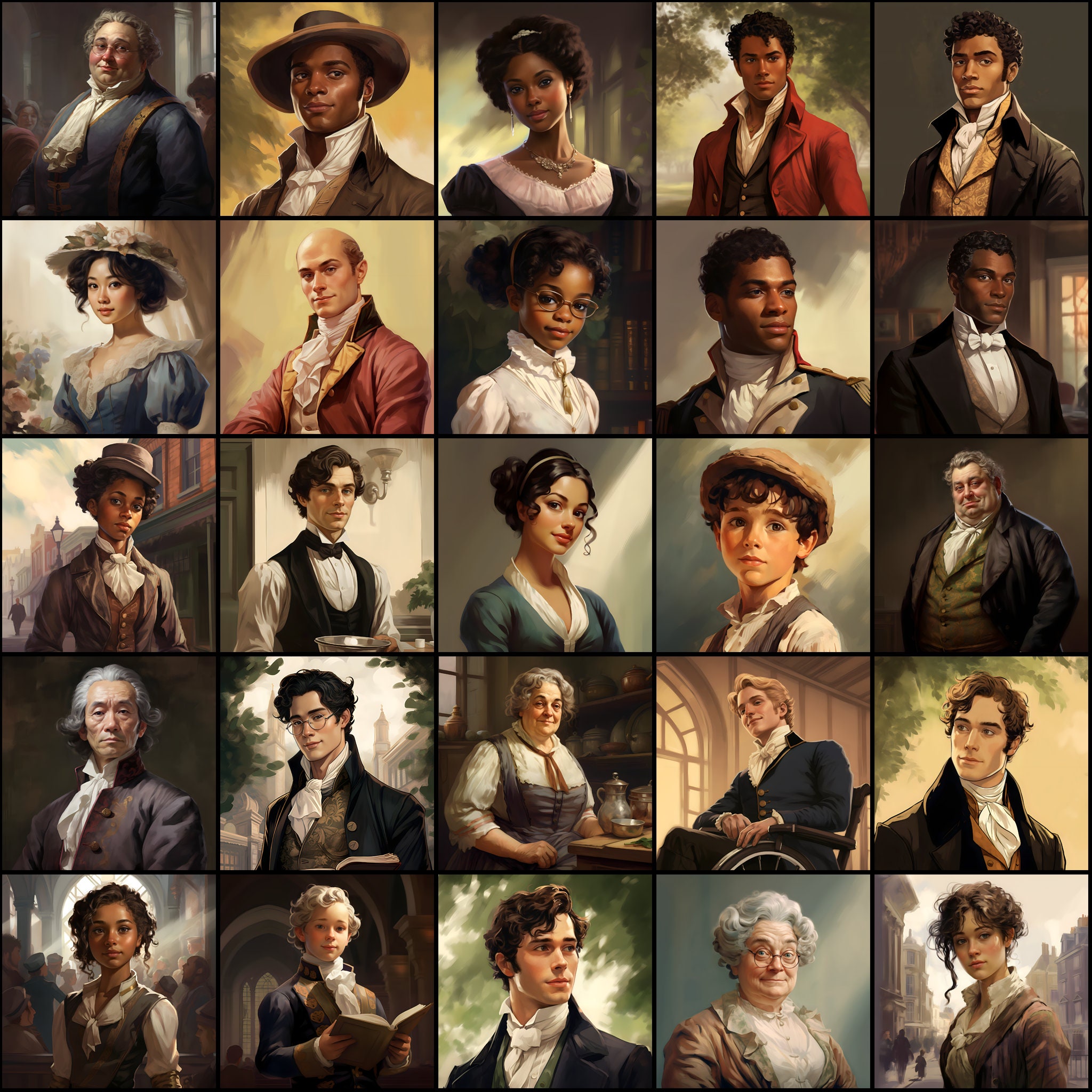 Assorted Heroes and Npcs Regency Romance Pack 2: 60 Heroes, NPC ...