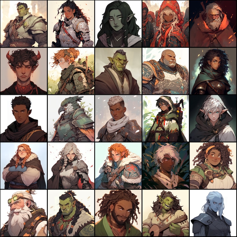 Assorted Heroes and Npcs - Anime Style Pack 1: 60 Heroes, NPC ...