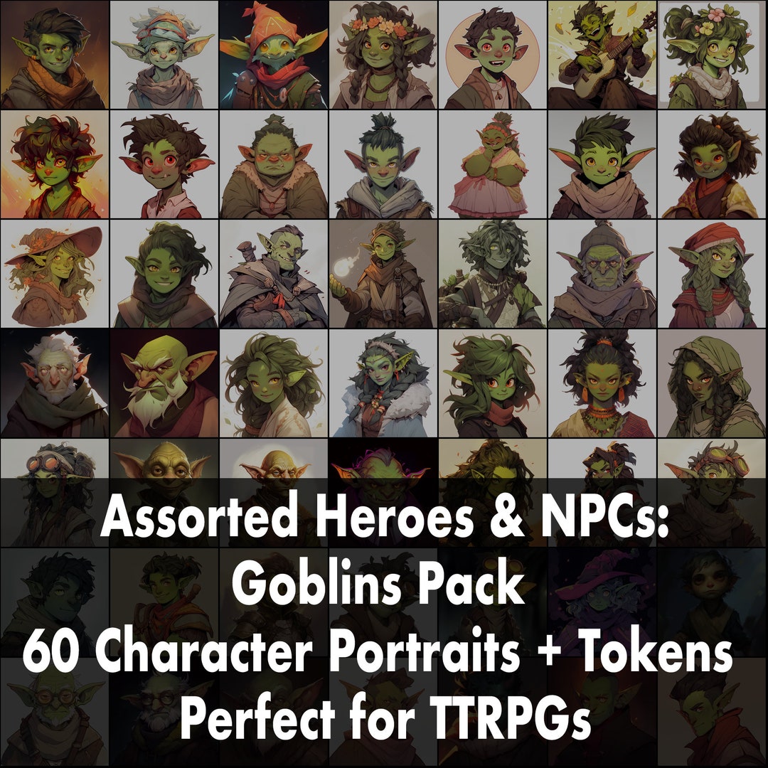 Assorted Heroes and Npcs - Goblins: 60 Heroes, NPC Illustrations ...