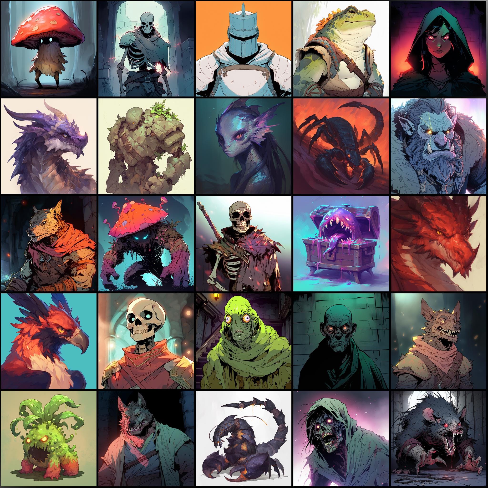 Assorted Heroes and Npcs - Generic Monsters Pack 1: 60 Heroes, NPC ...