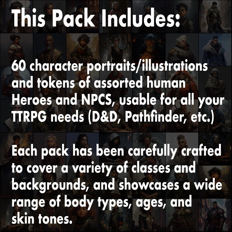 Assorted Heroes and Npcs - Western Humans Pack 2: 60 Heroes, NPC ...
