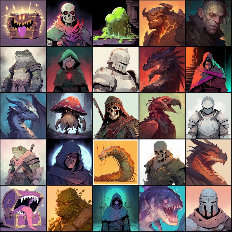 Assorted Heroes and Npcs - Generic Monsters Pack 1: 60 Heroes, NPC ...