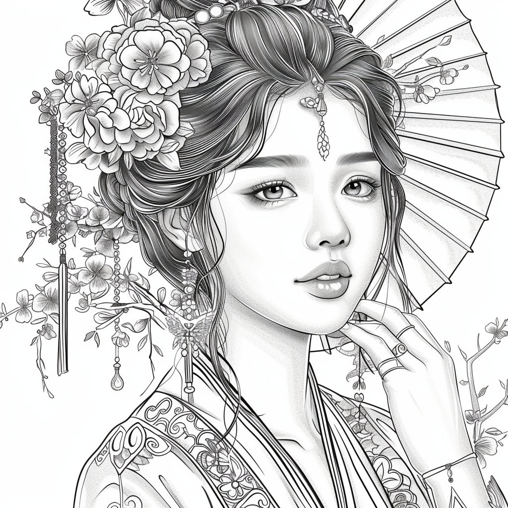 Beautiful Luxury BIPOC Coloring Pages - POC Coloring Pages - Etsy