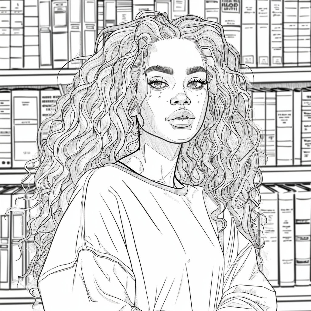 Beautiful Intellectual Black Girl Coloring Pages - Afro Coloring Pages ...
