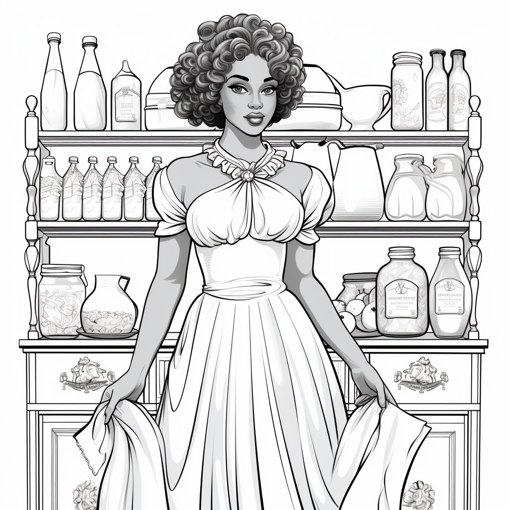 Beautiful Luxury Black Girl Coloring Pages - Afro Coloring Pages - Etsy