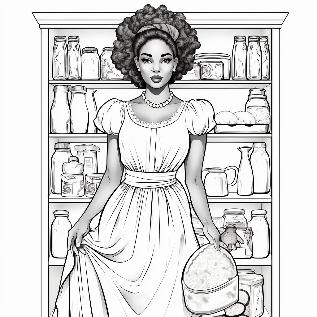 Beautiful Luxury Black Girl Coloring Pages - Afro Coloring Pages - Etsy