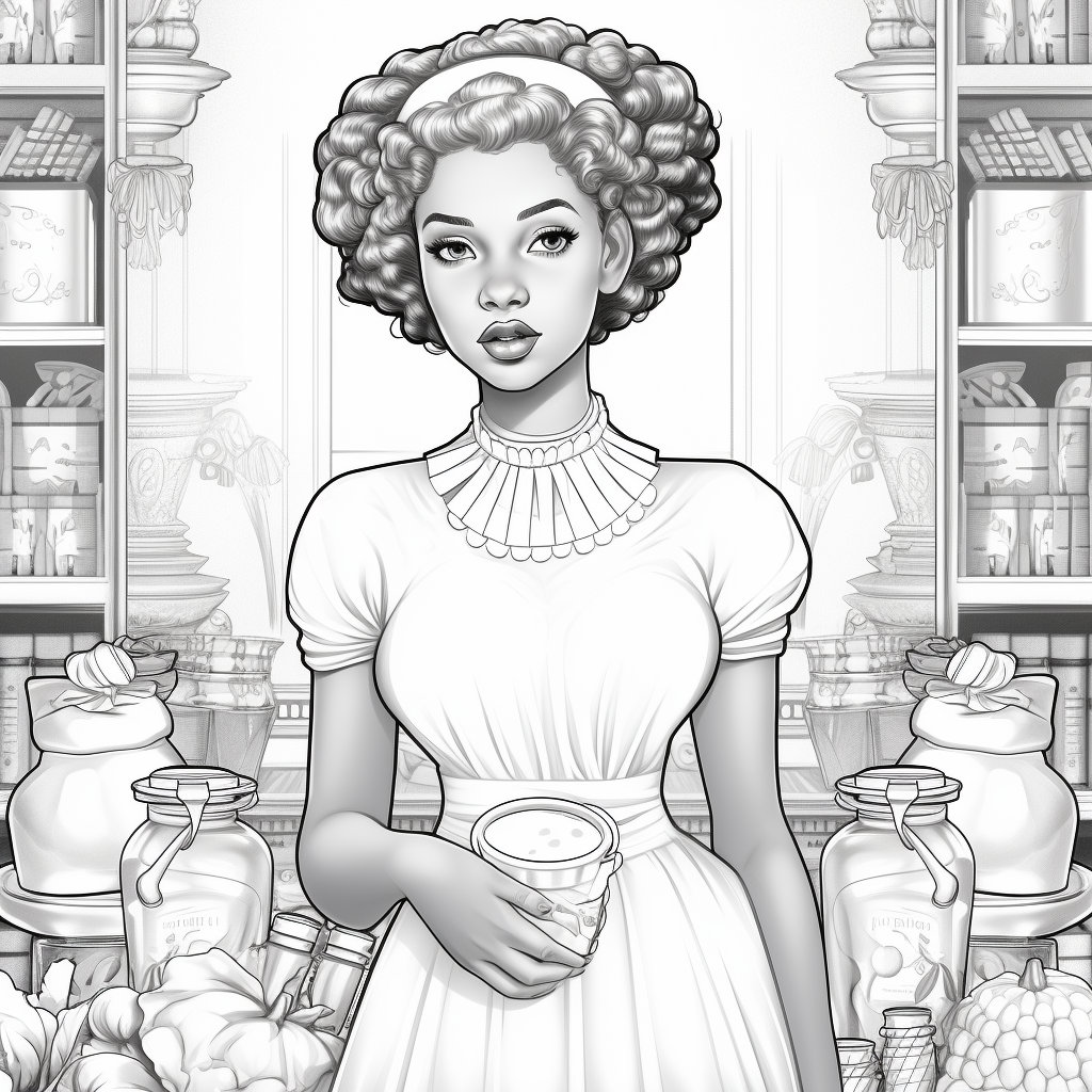 Beautiful Luxury Black Girl Coloring Pages - Afro Coloring Pages - Etsy
